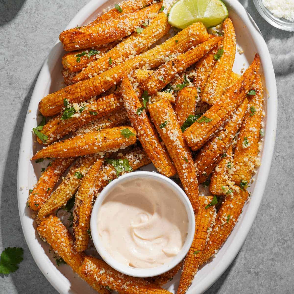 Parmesan roasted baby corn - Tomatoes Tomahtos